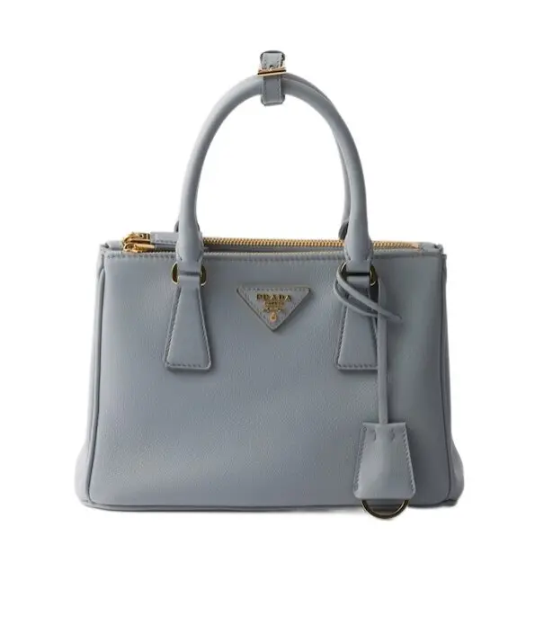 Prada Galleria Small Leather Bag - Gray