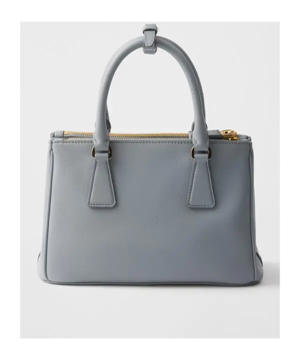 Prada Galleria Small Leather Bag - Gray