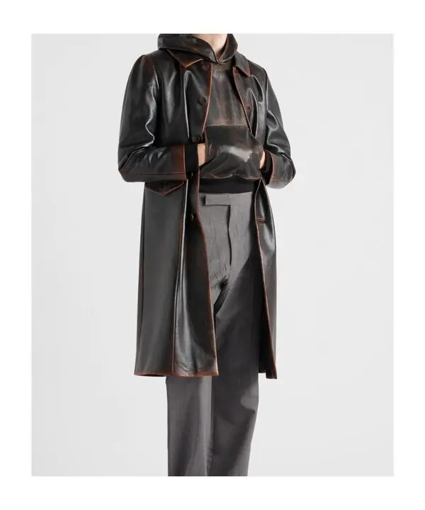 Prada Nappa Leather Hoodie