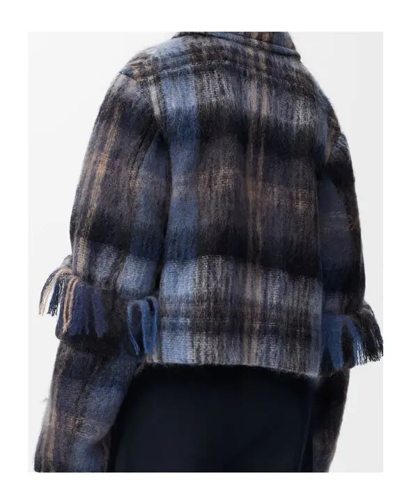 Loewe Mohair And Wool-blend Checked Jacket