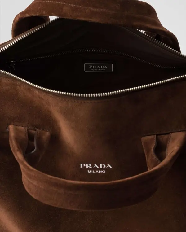 Prada Small Suede Duffle Bag