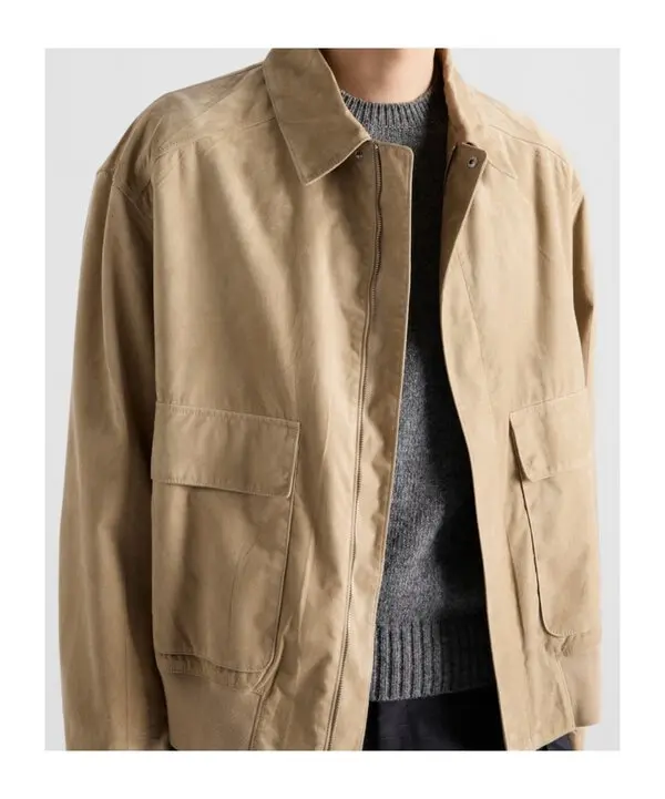 Prada Suede And Cotton Bomber Jacket