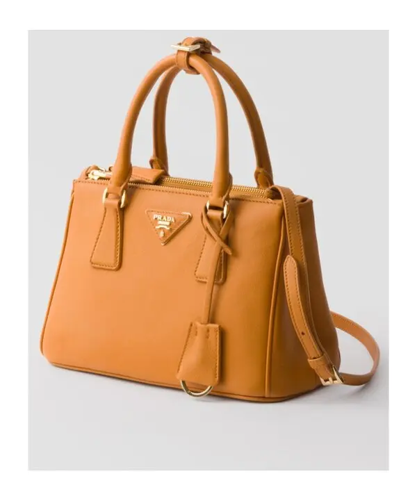 Prada Galleria Small Leather Bag - Brown