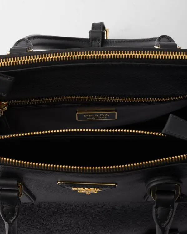 Prada Galleria Medium Leather Bag - Black