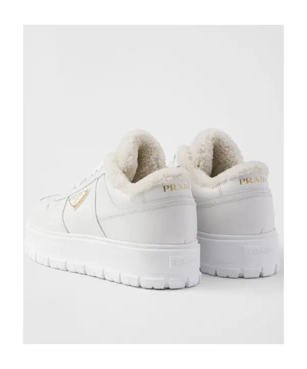 Prada Leather Laced Sneakers
