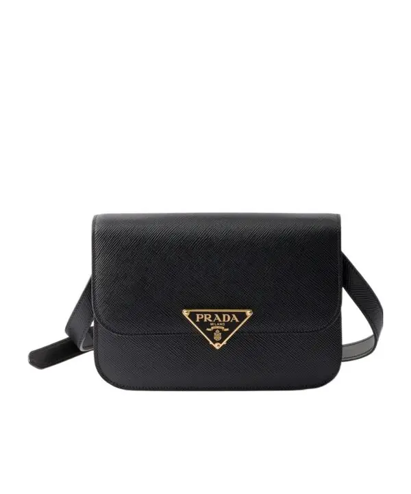 Prada Saffiano Leather Flap Shoulder Bag