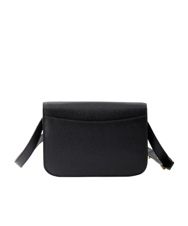 Prada Saffiano Leather Flap Shoulder Bag