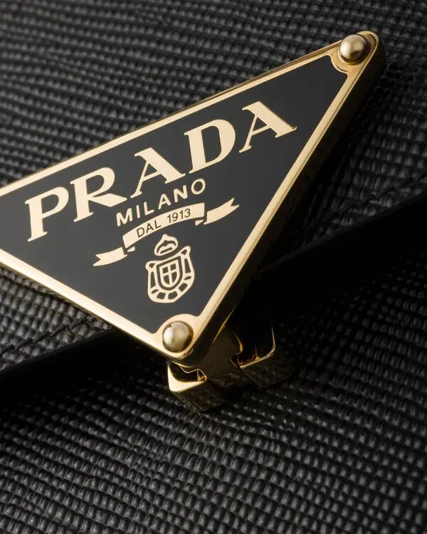 Prada Saffiano Leather Flap Shoulder Bag