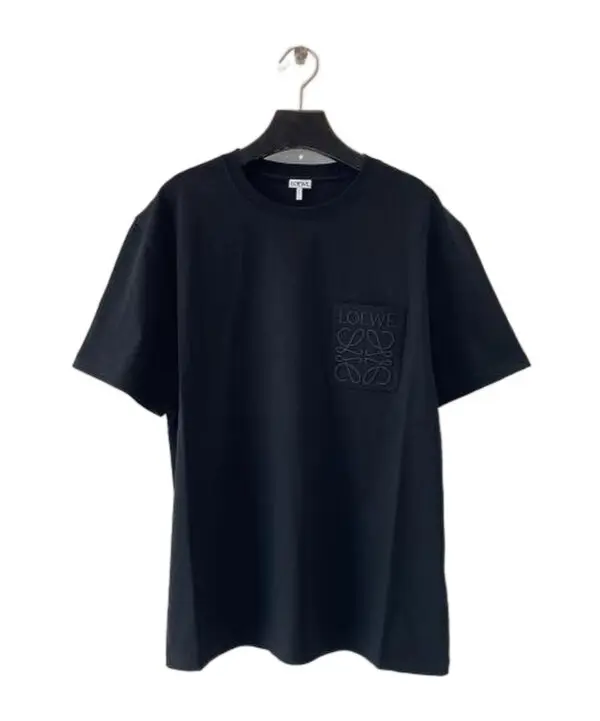 Loewe Logo Embroidered Crewneck T-shirt - Black
