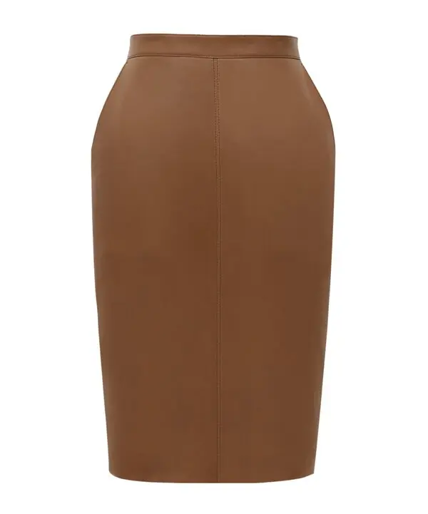 Saint Laurent Cassandre Lambskin Pencil Skirt