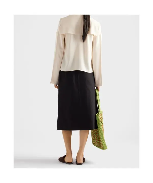 Prada Cotton Drill Flared Skirt