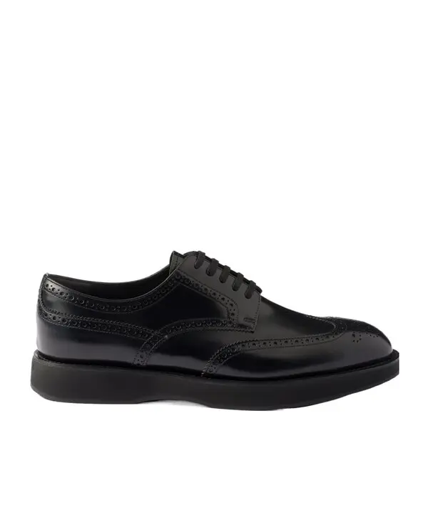 Prada Leather Lace-up Brogue Shoes