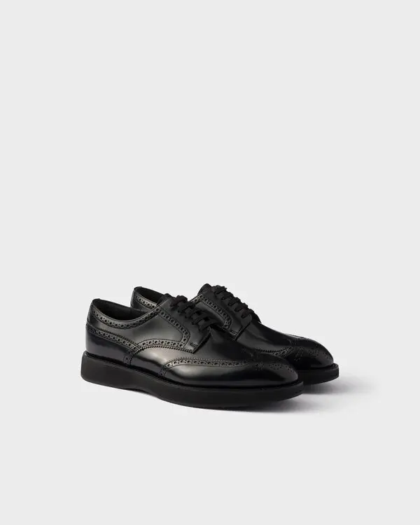 Prada Leather Lace-up Brogue Shoes