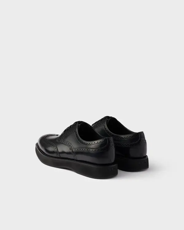 Prada Leather Lace-up Brogue Shoes