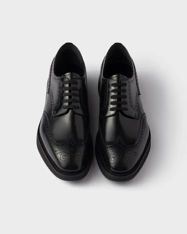 Prada Leather Lace-up Brogue Shoes