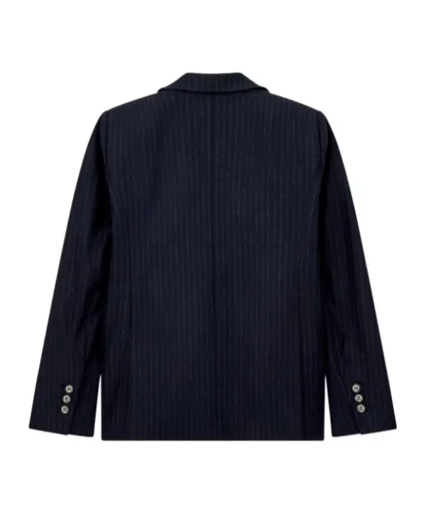 Emporio Armani Double-breasted Pinstripe Wool-blend Blazer