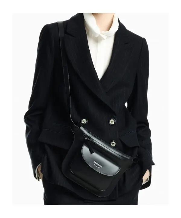 Emporio Armani Double-breasted Pinstripe Wool-blend Blazer