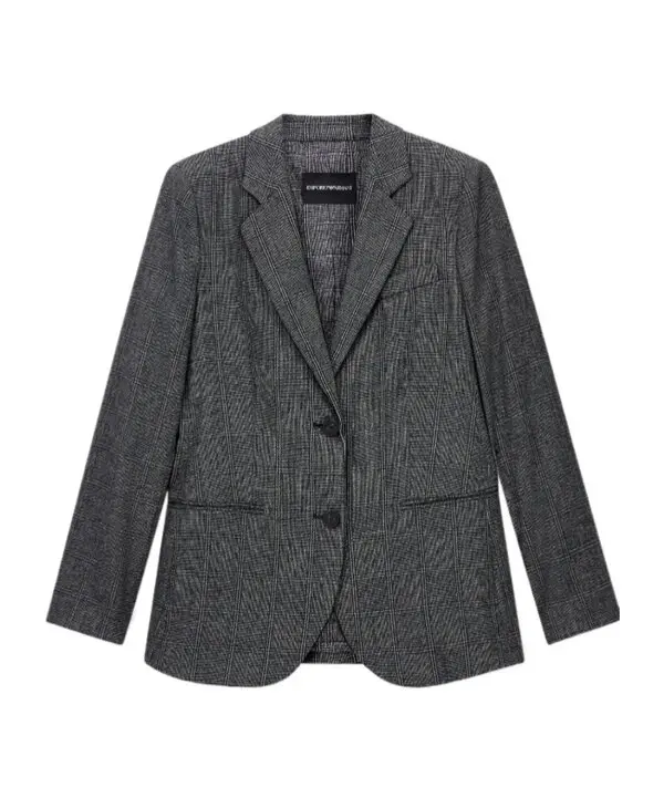 Emporio Armani Signature Capsule Check Flannel Blazer - Grey