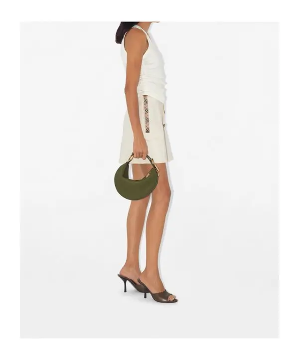 Burberry Check Buckle Detailed Ribbed Tank Top