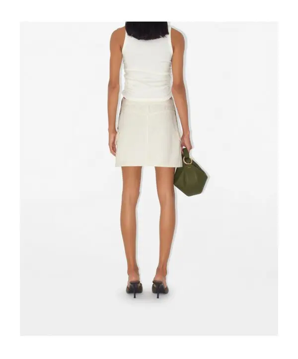Burberry Check Buckle Detailed Ribbed Tank Top