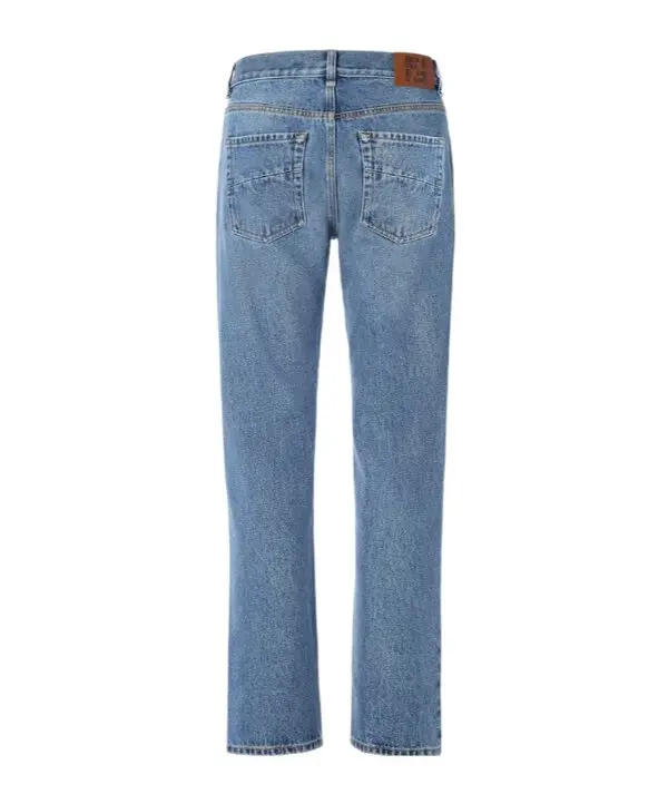 Fendi Light Wash Straight Leg Jeans - Blue