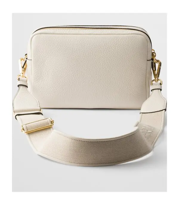 Prada Small Leather Shoulder Bag - White