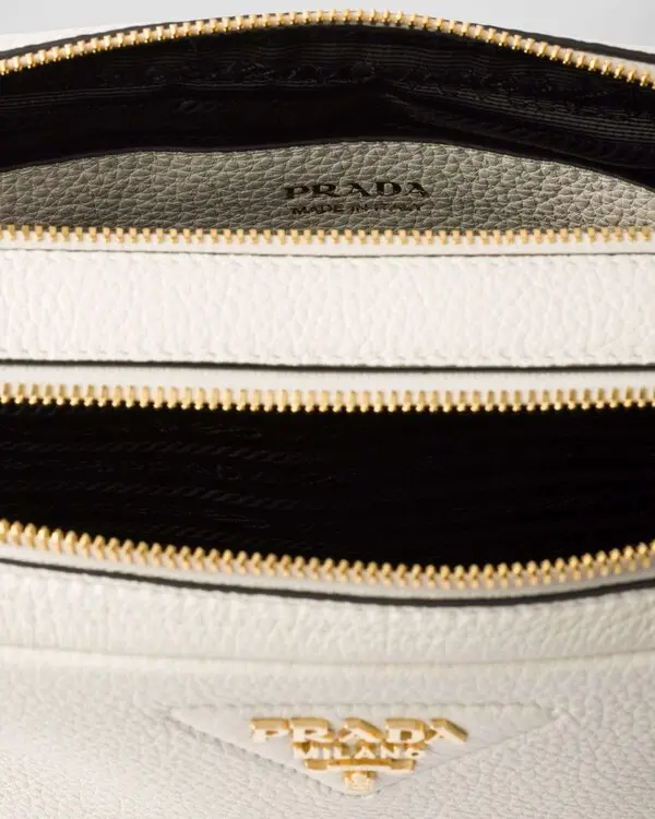 Prada Small Leather Shoulder Bag - White