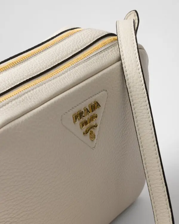 Prada Small Leather Shoulder Bag - White