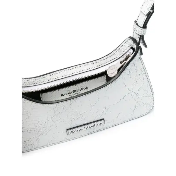Acne Studios Platt Logo Detailed Mini Shoulder Bag - White