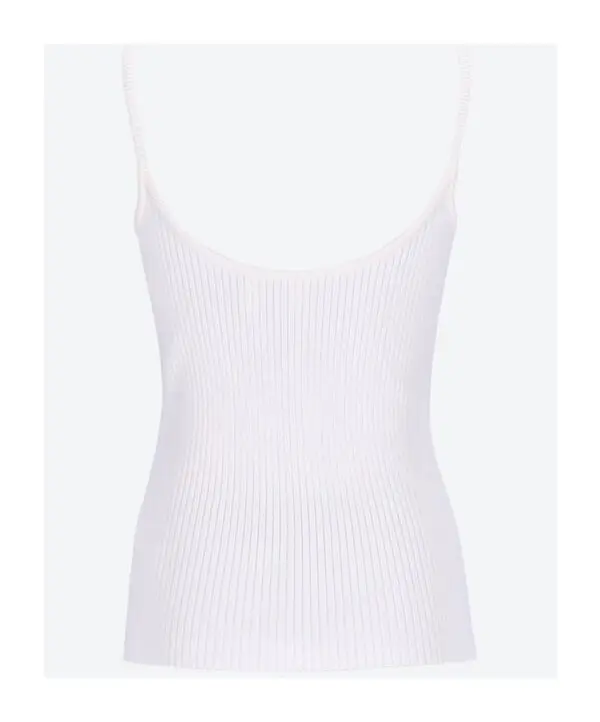 COURREGES Ribbed Camisole - White