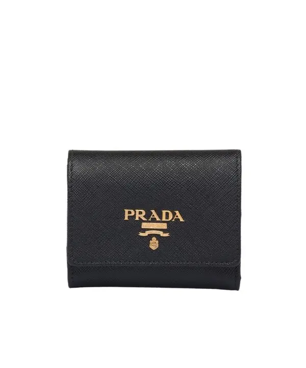 Prada Small Saffiano Leather Wallet - Black