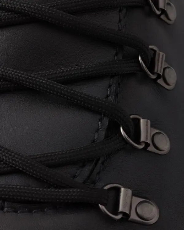 Prada Brixxen Leather Lace-up Ankle Boots