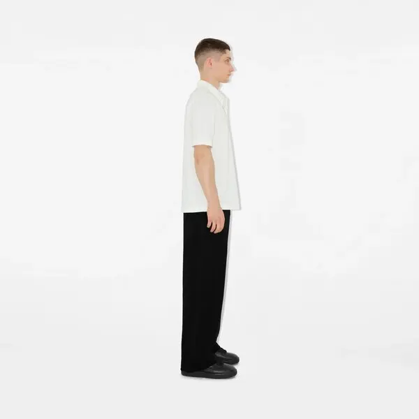 Burberry Logo-patch Cotton Polo Shirt