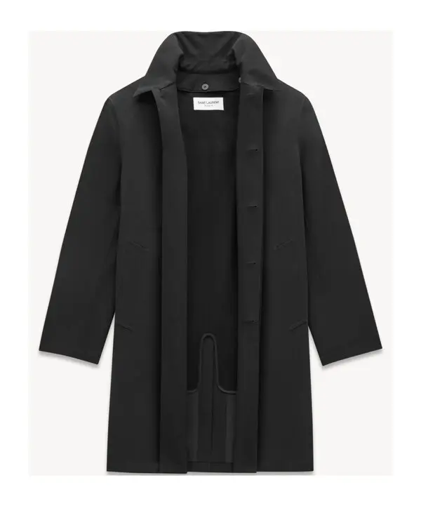Saint Laurent Mackintosh Coat In Water-repellant Canvas