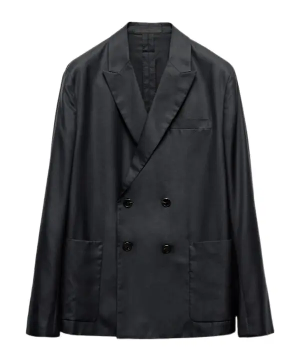 Prada Double-breasted Silk Jacket