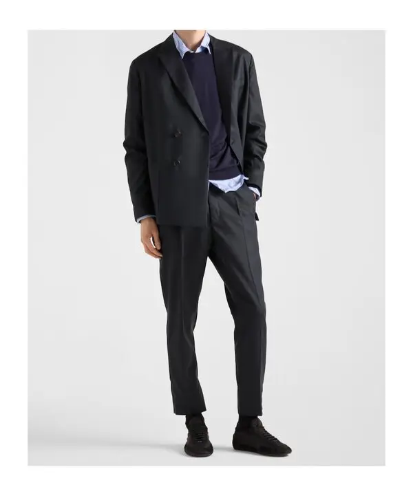 Prada Double-breasted Silk Jacket