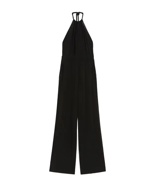 Max Mara Stretch Viscose Jersey Jumpsuit - Black