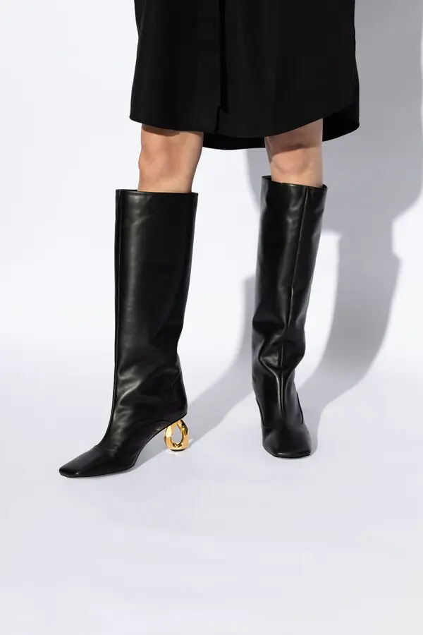 J.W.ANDERSON Chain Heel 75mm Leather Boots