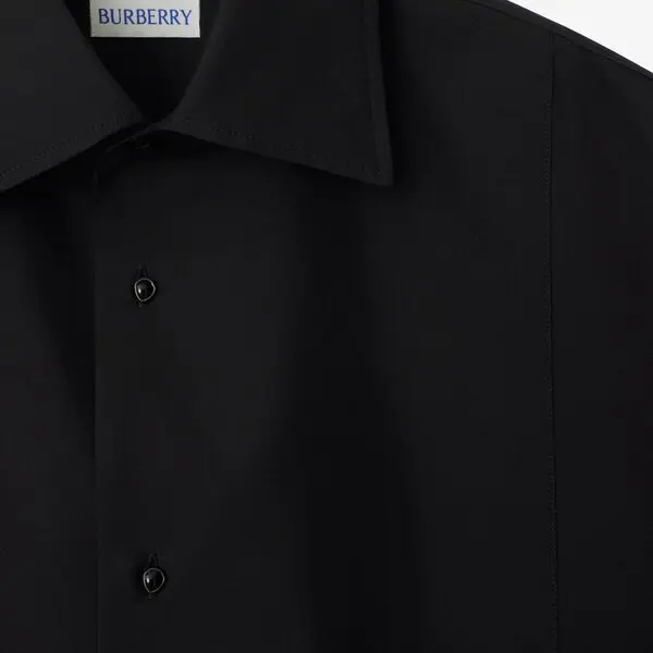 Burberry Slim Fit Cotton Silk Tuxedo Shirt