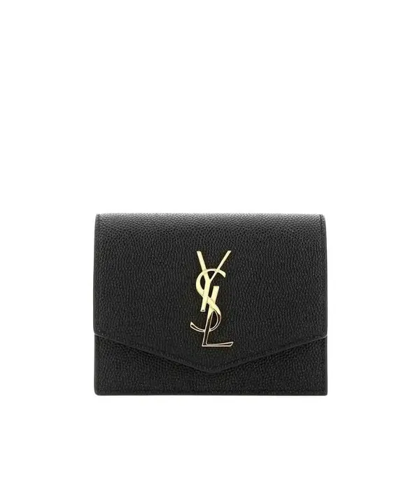 Saint Laurent Logo Plaque Snap Wallet