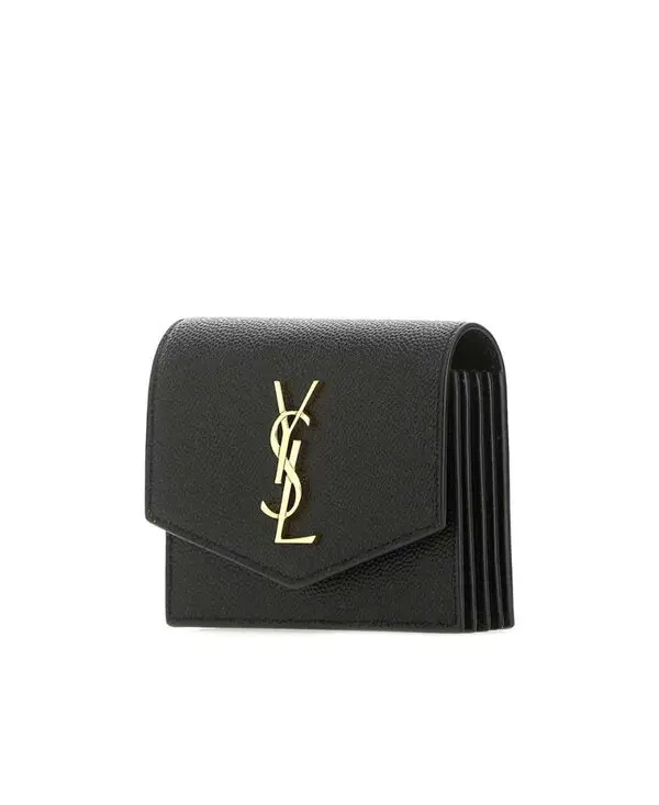 Saint Laurent Logo Plaque Snap Wallet