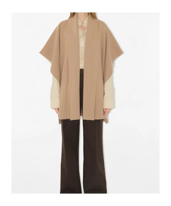 Burberry Reversible Cape With Equestrian Knight And B-shield Intarsia