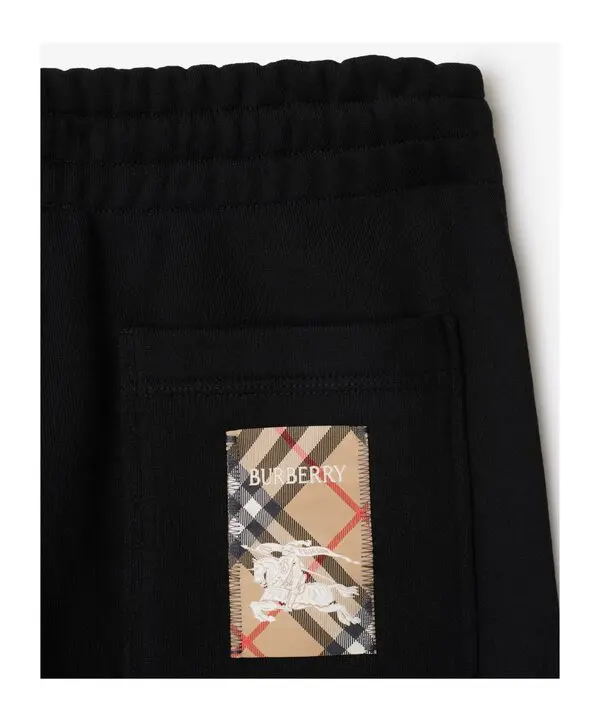Burberry Check Label Cotton Jogging Pants