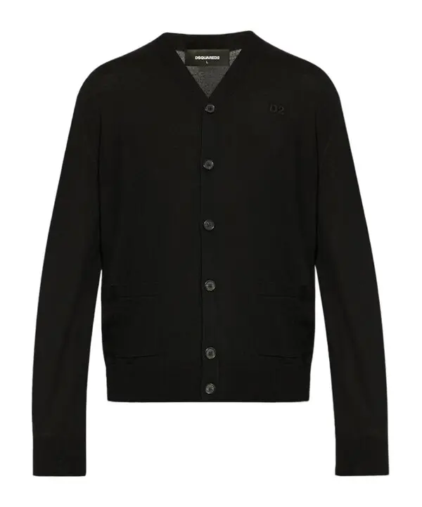 Dsquared2 Logo Embroidered Knitted Cardigan