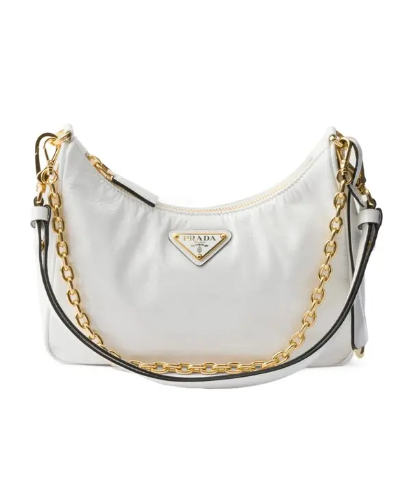Prada Re-edition Mini Patent Leather Bag - White