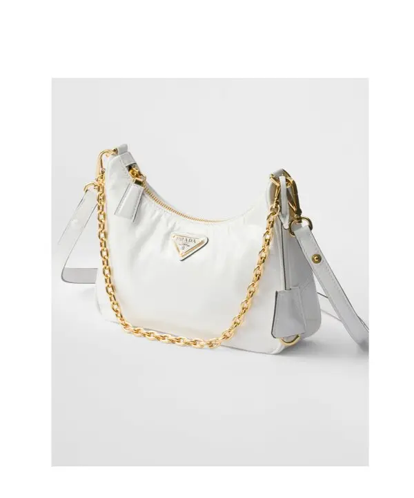 Prada Re-edition Mini Patent Leather Bag - White