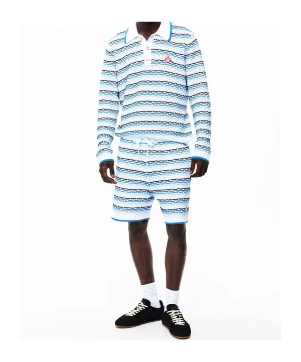 Casablanca Logo Patch Knit Shorts