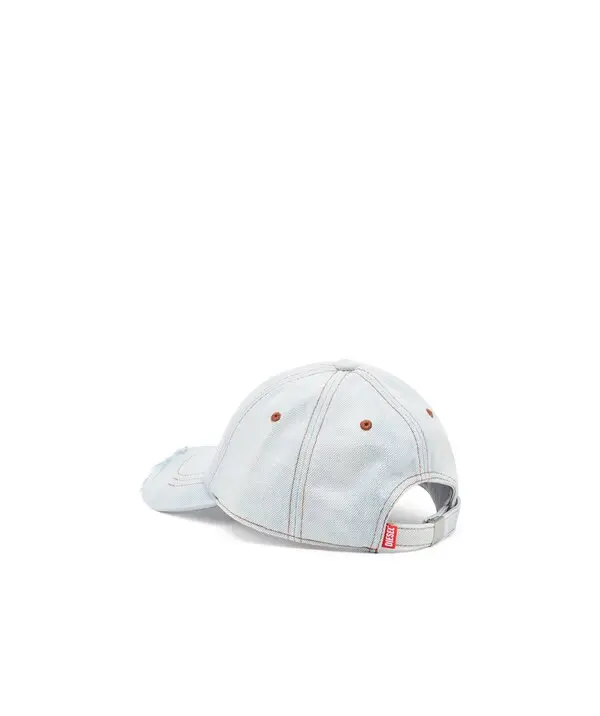 DIESEL® Distressed Denim Cap - White