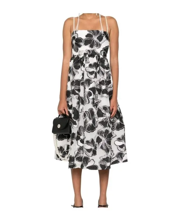 Stine Goya Floral Print Midi Dress