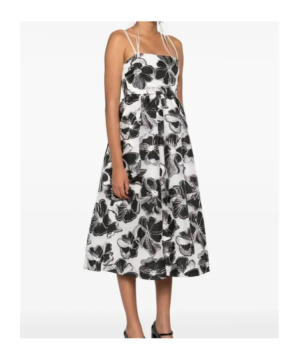Stine Goya Floral Print Midi Dress